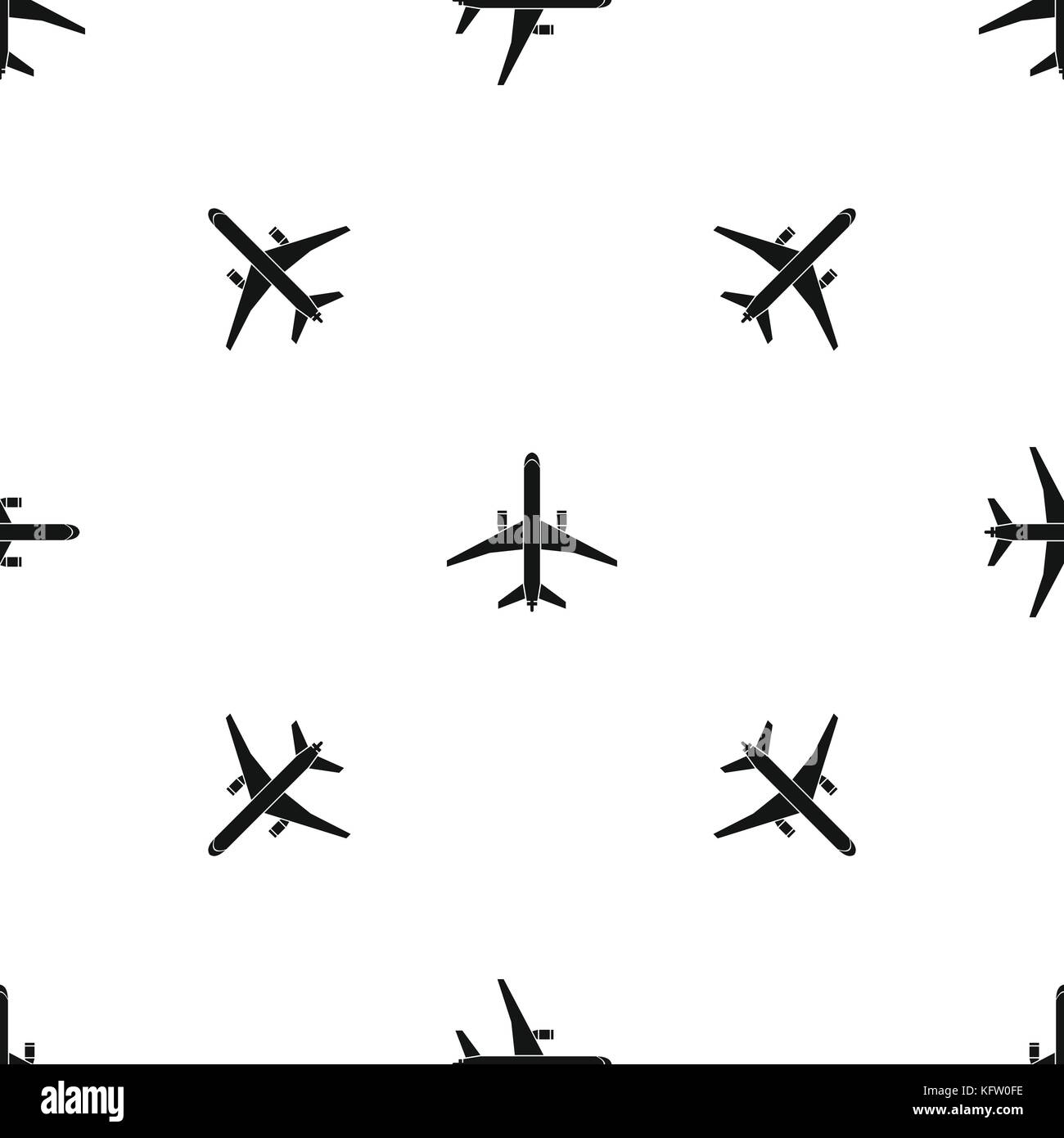 Plane pattern seamless black Stock Vector Image & Art - Alamy