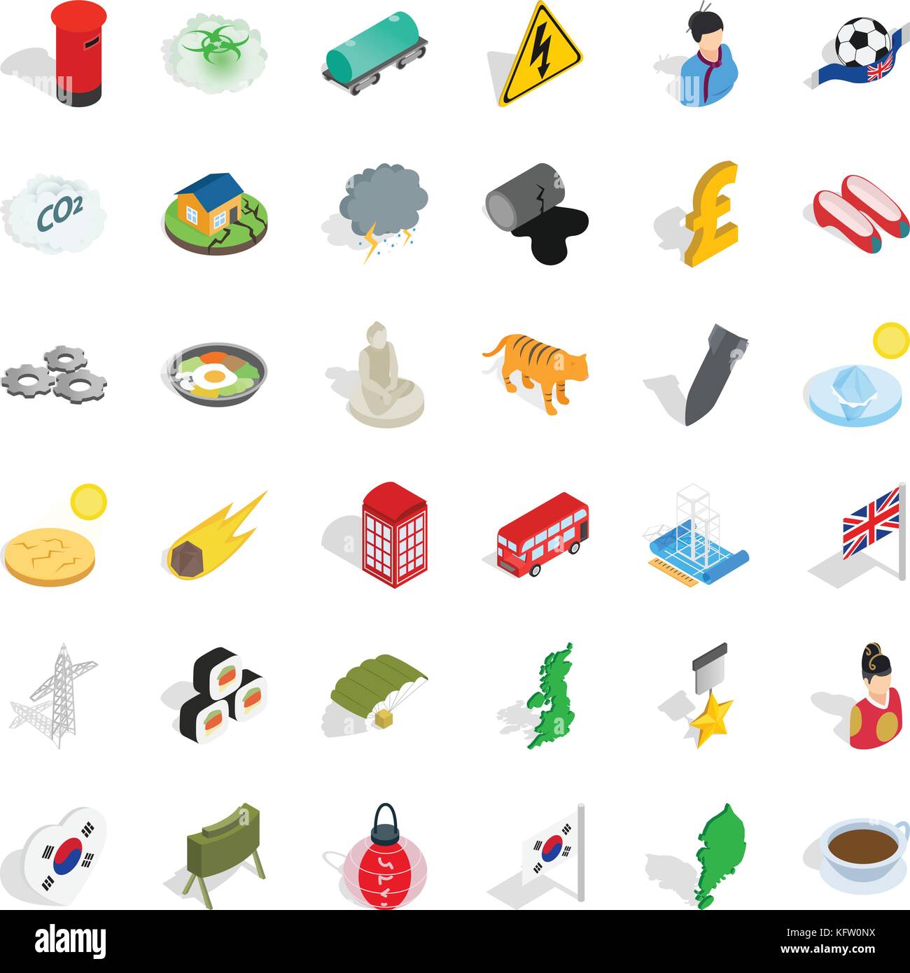 History country icons set, isometric style Stock Vector Image & Art - Alamy