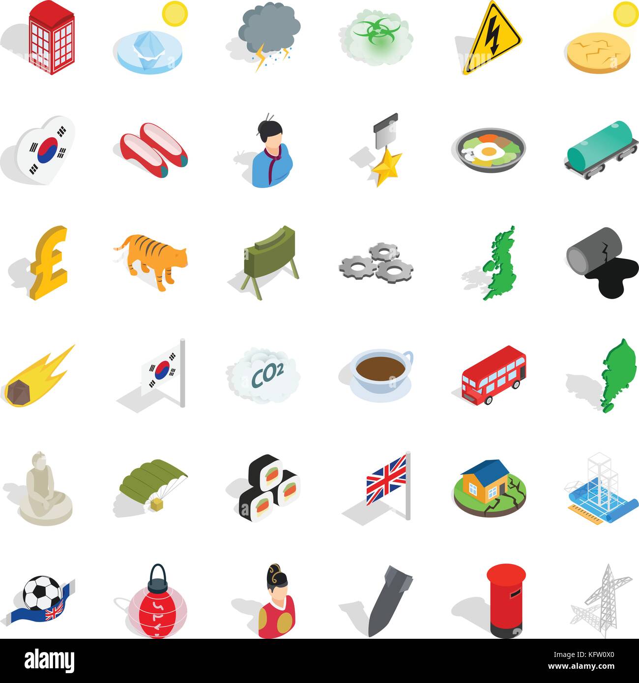 Architecture icons set, isometric style Stock Vector Image & Art - Alamy