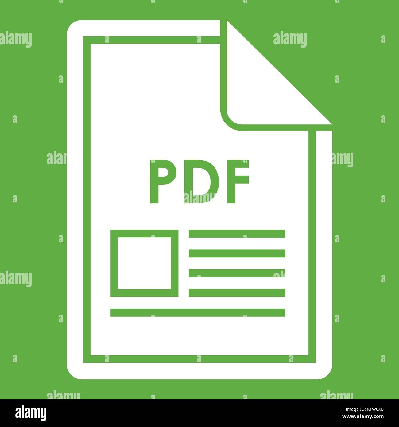 File PDF icon green Stock Vector Image & Art - Alamy