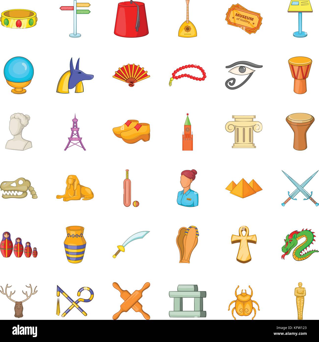 Ancient icons set, cartoon style Stock Vector Image & Art - Alamy