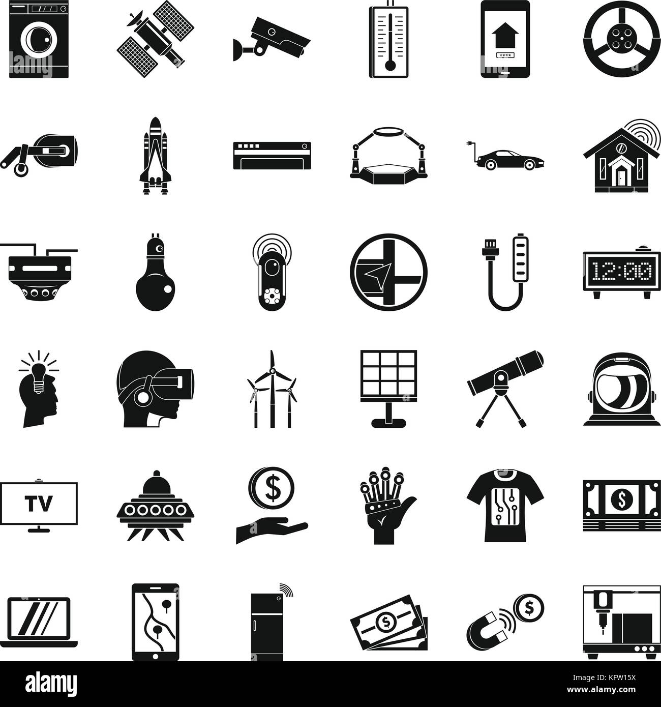 Monitor icons set, simple style Stock Vector Image & Art - Alamy