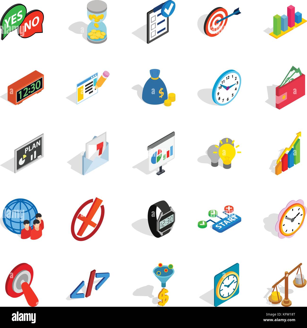 Interchange icons set, isometric style Stock Vector Image & Art - Alamy