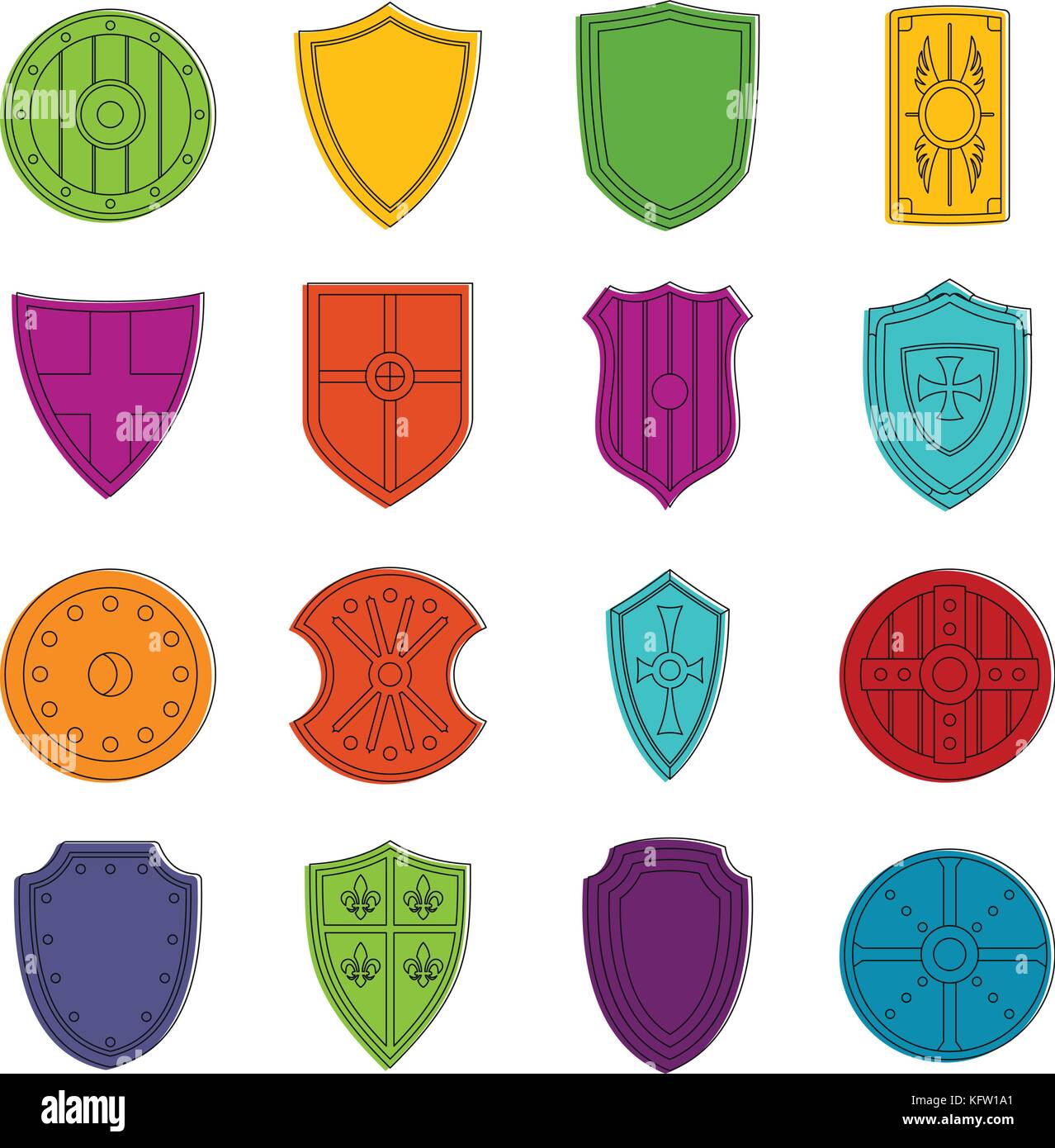 Shield frames icons doodle set Stock Vector Image & Art - Alamy Shield frames icons doodle set Stock Vector Image & Art - Alamy