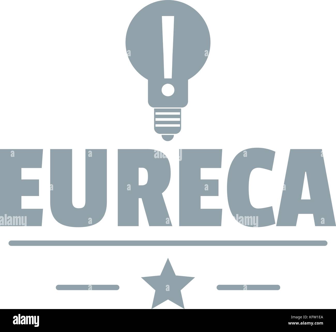 Eureka bulb logo, simple gray style Stock Vector Image & Art - Alamy