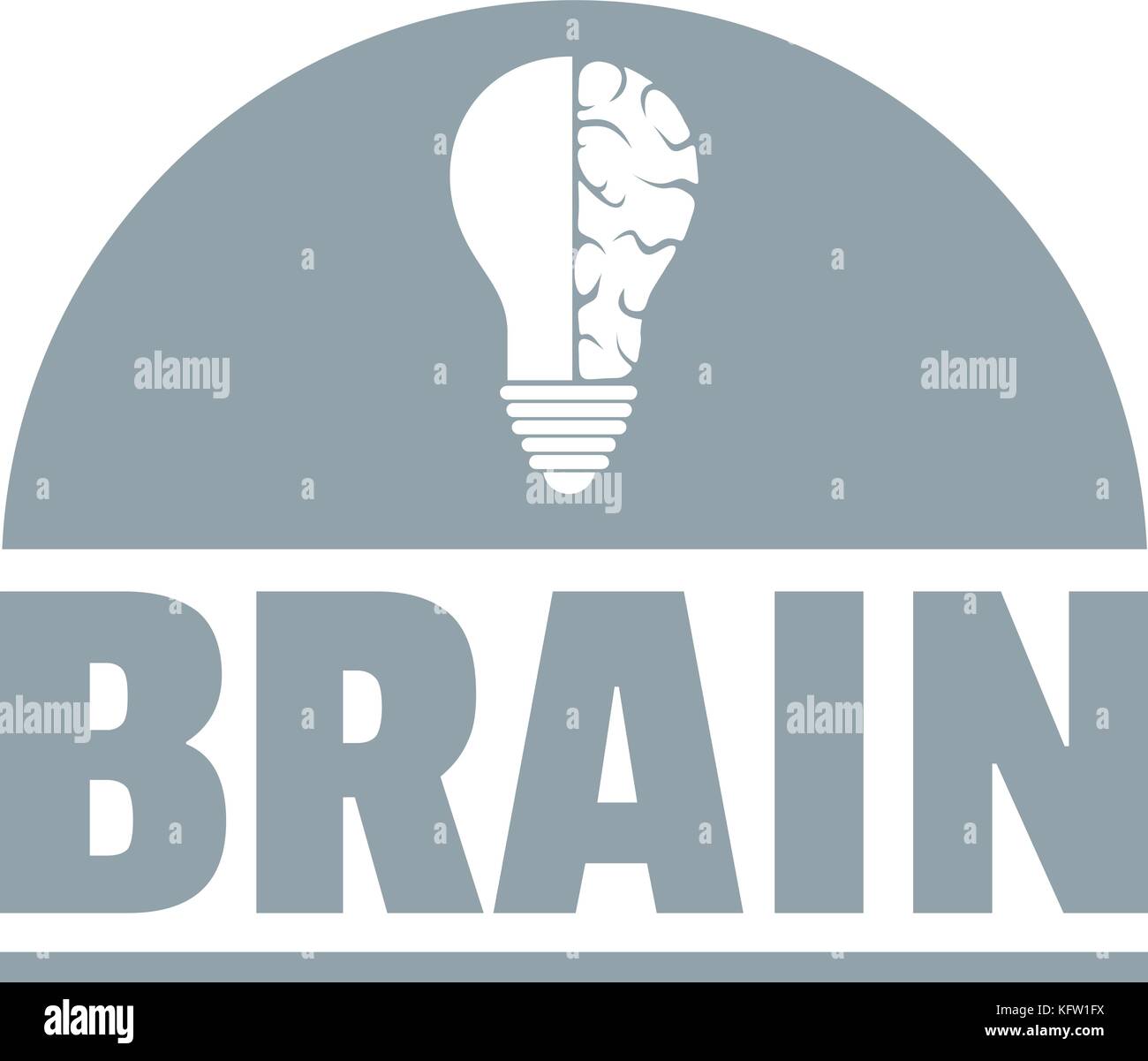Brain idea logo, simple gray style Stock Vector Image & Art - Alamy