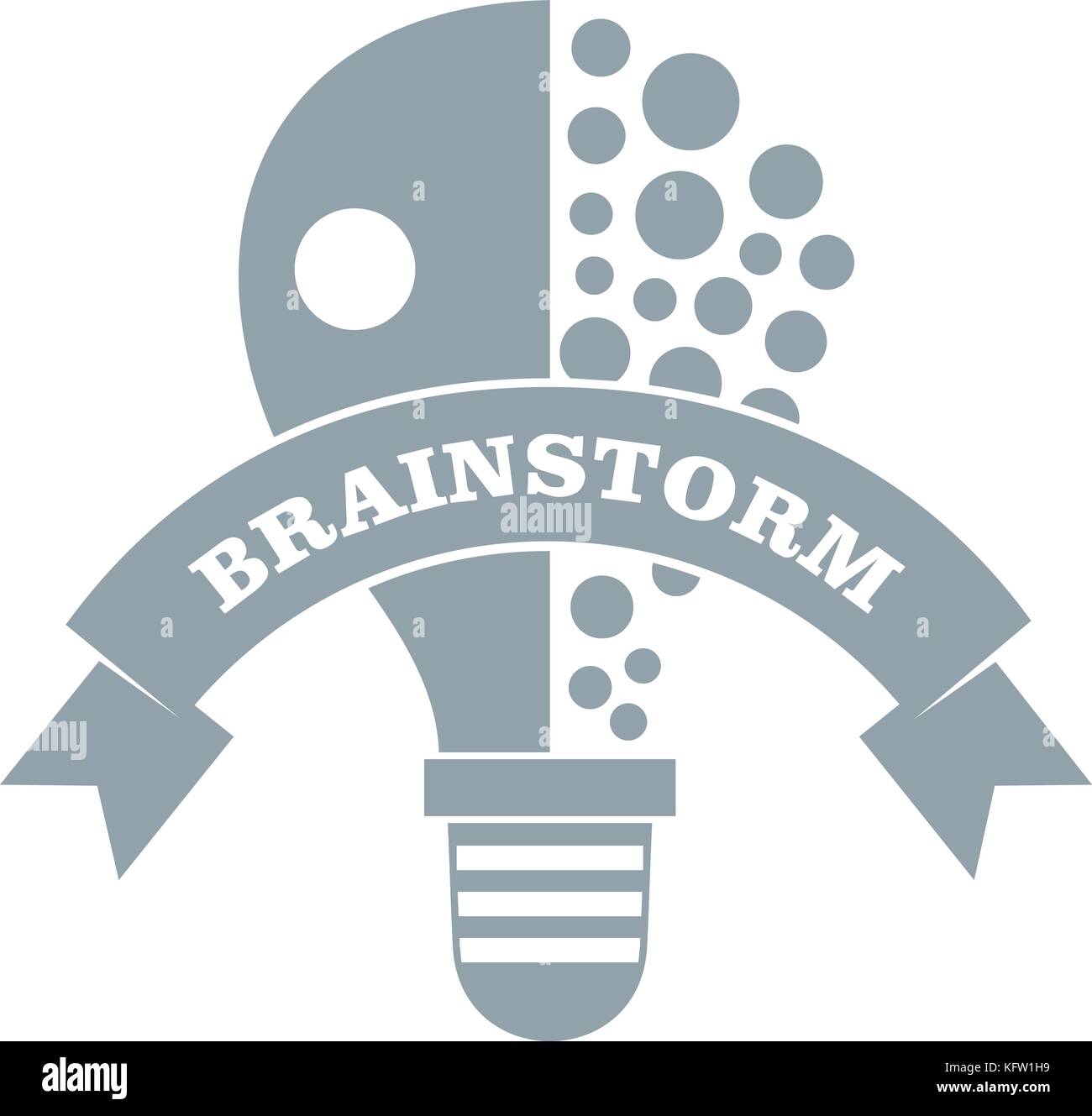 Lamp brain storm logo, simple gray style Stock Vector Image & Art - Alamy
