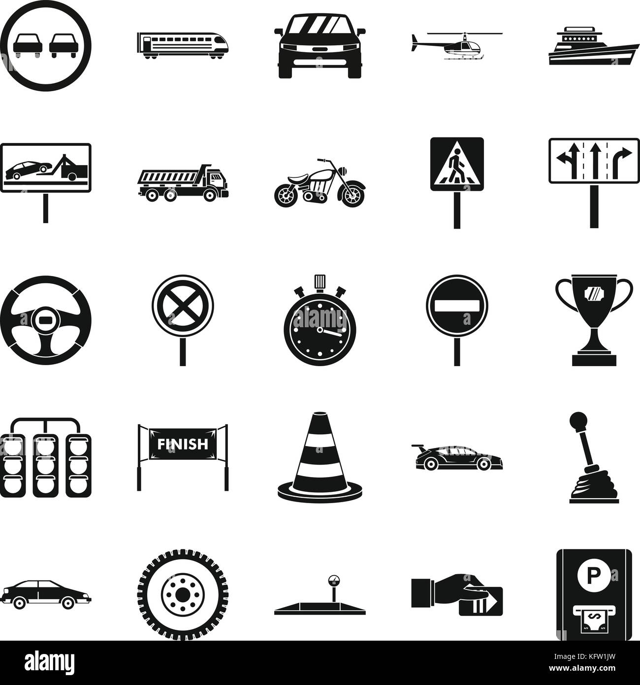 Traffic light icons set, simple style Stock Vector Image & Art - Alamy