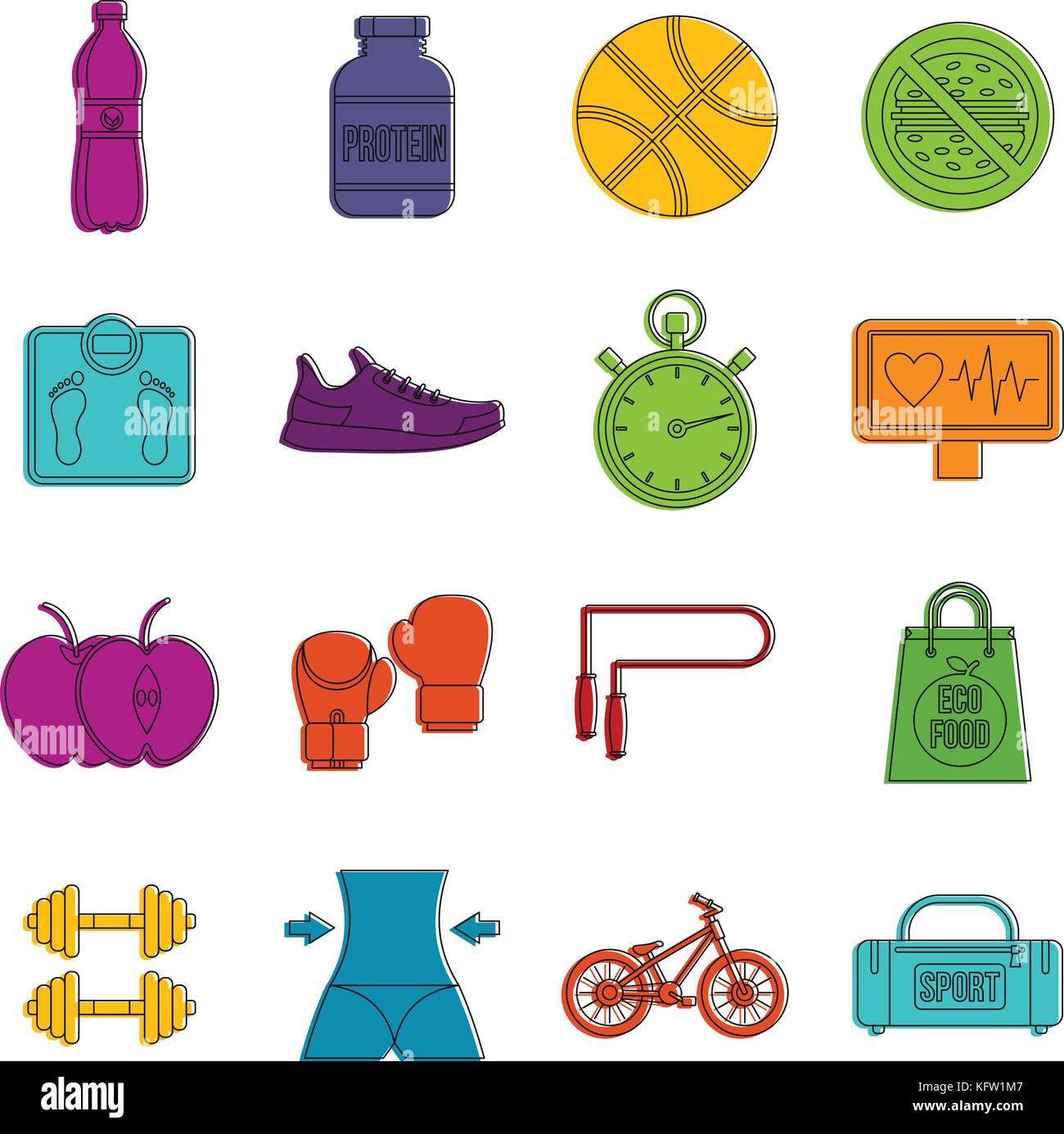 Doodle scales icon Cut Out Stock Images & Pictures - Alamy