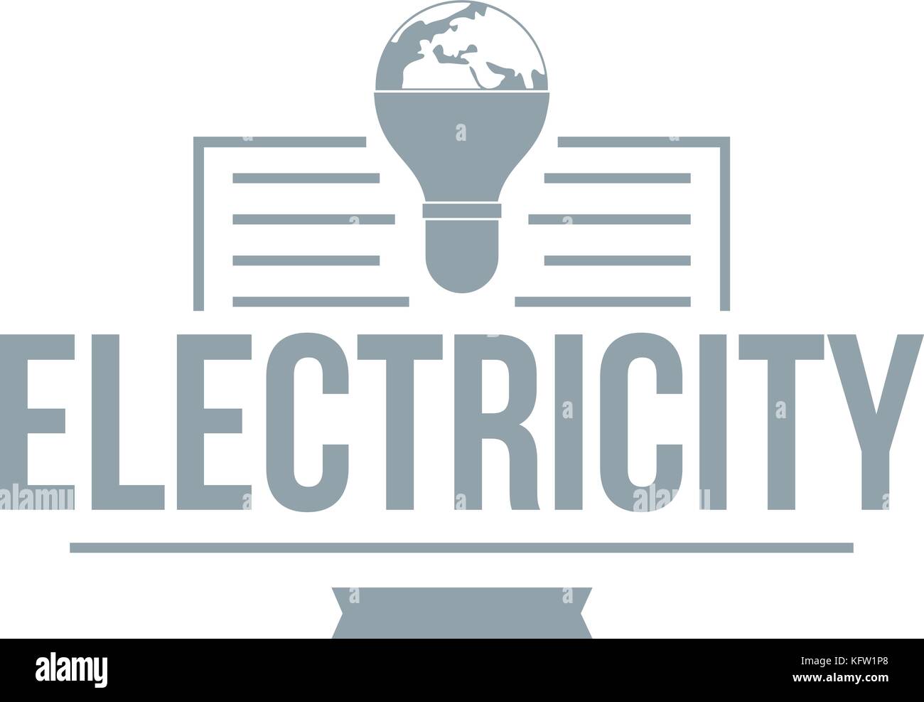 Electricity logo, simple gray style Stock Vector Image & Art - Alamy