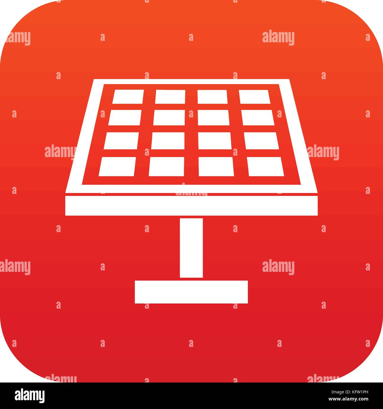 Solar energy panel icon digital red Stock Vector Image & Art - Alamy