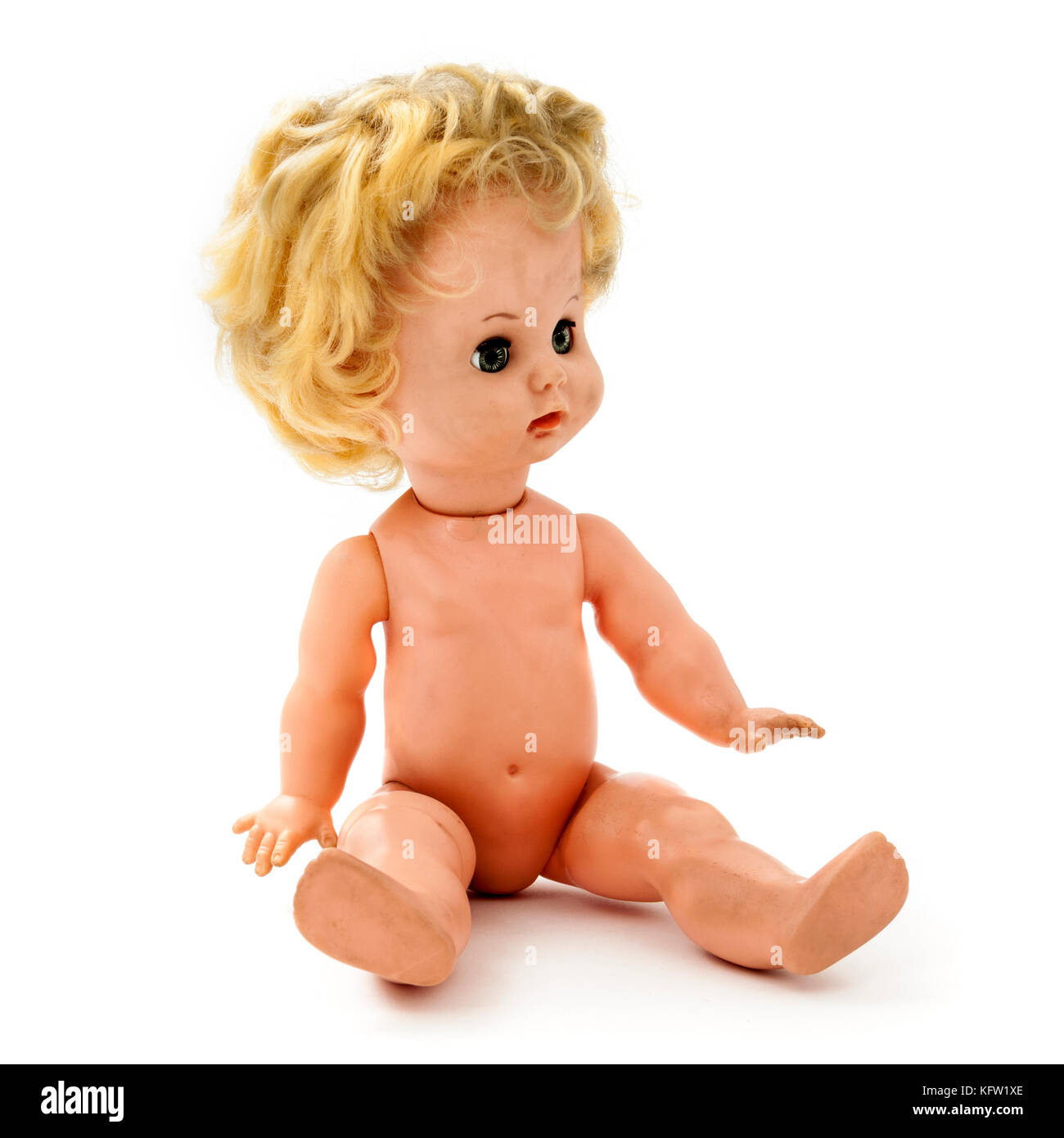 Vintage 1960's Chiltern hard plastic doll with blond hair, made in ...