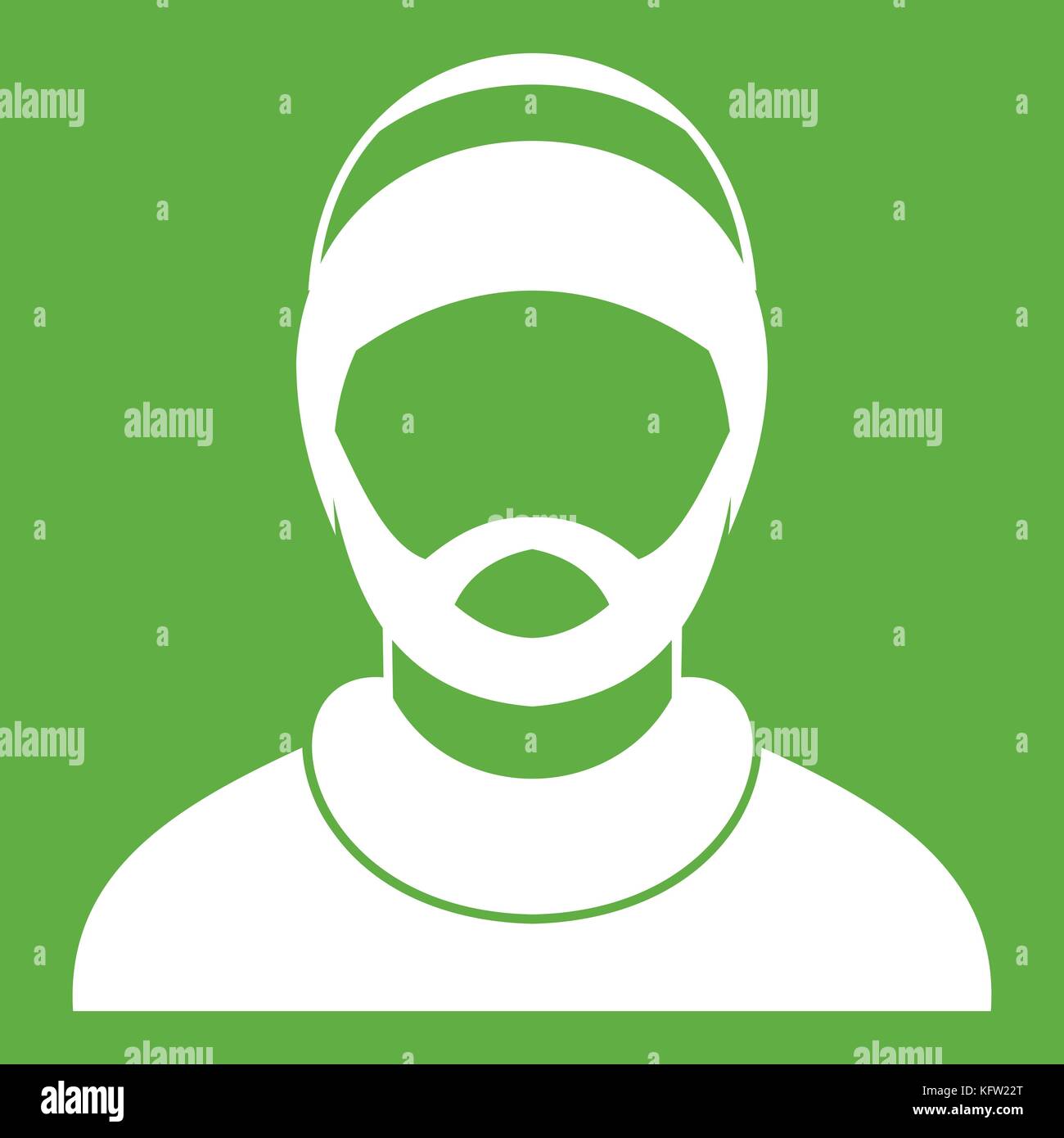 Bearded man avatar icon green Stock Vector Image & Art - Alamy