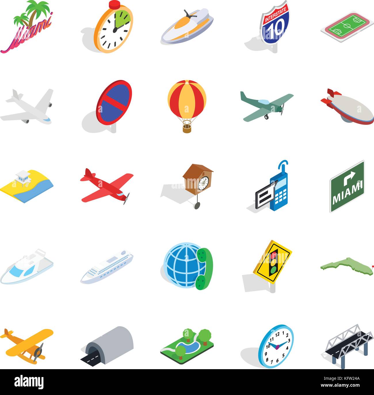 Air transport icons set, isometric style Stock Vector Image & Art - Alamy