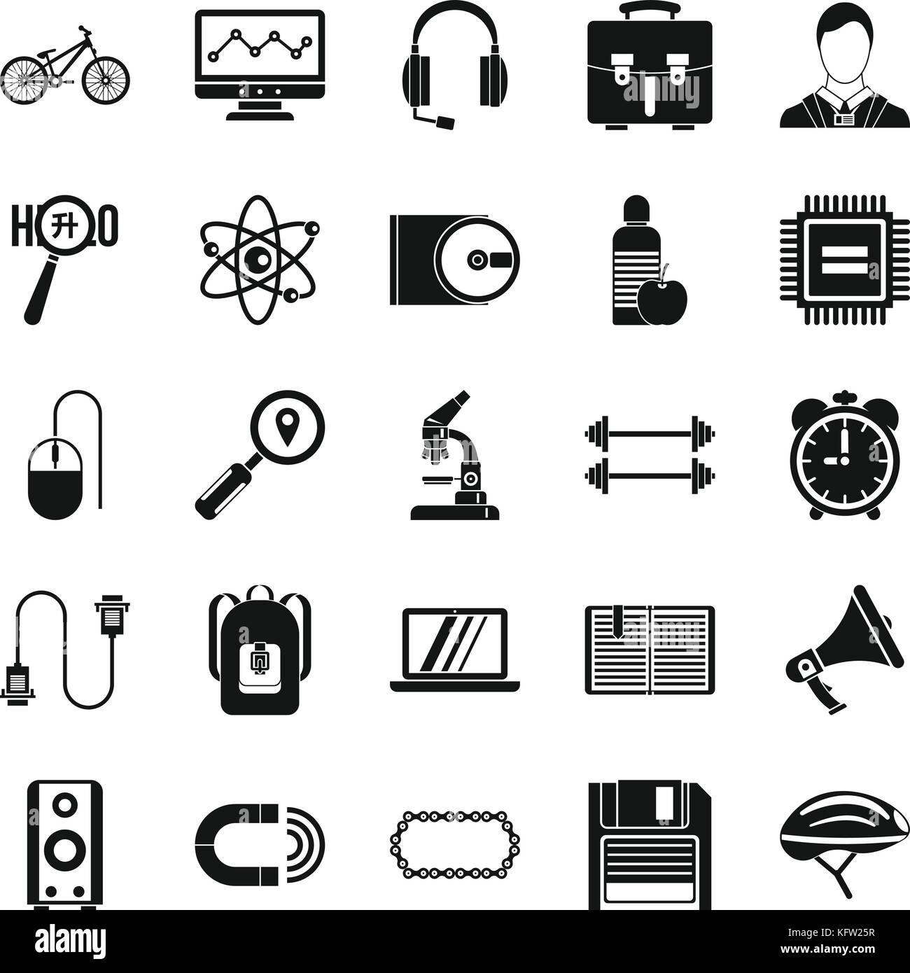 Load icons set, simple style Stock Vector Image & Art - Alamy