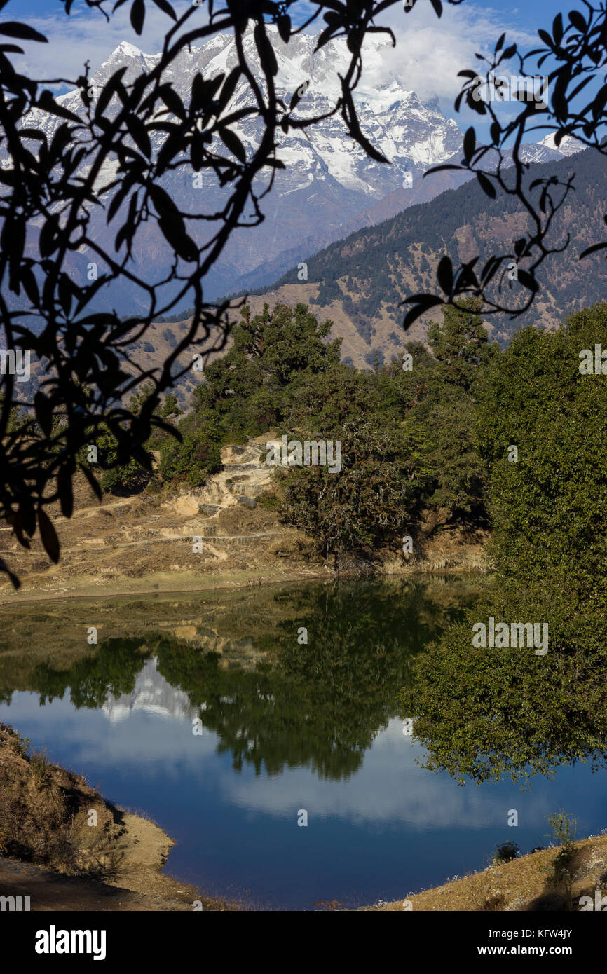 Deoria Tal is a lake located about 3 km on an uphill trek from the ...