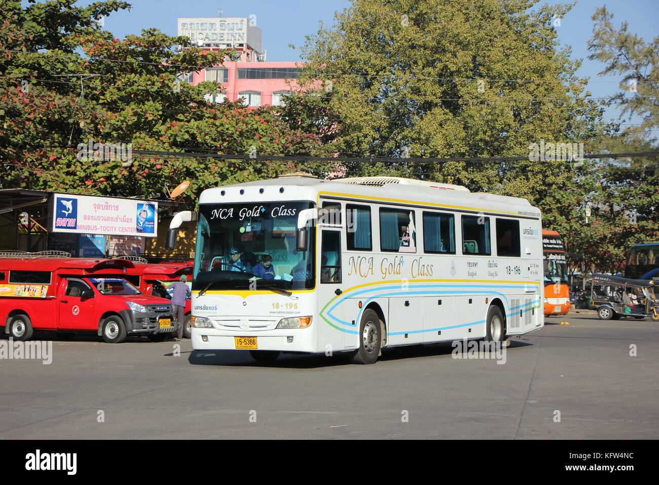 CHIANGMAI, THAILAND -JANUARY 10 2016: Mercedes benz bus of Nakhonchai ...