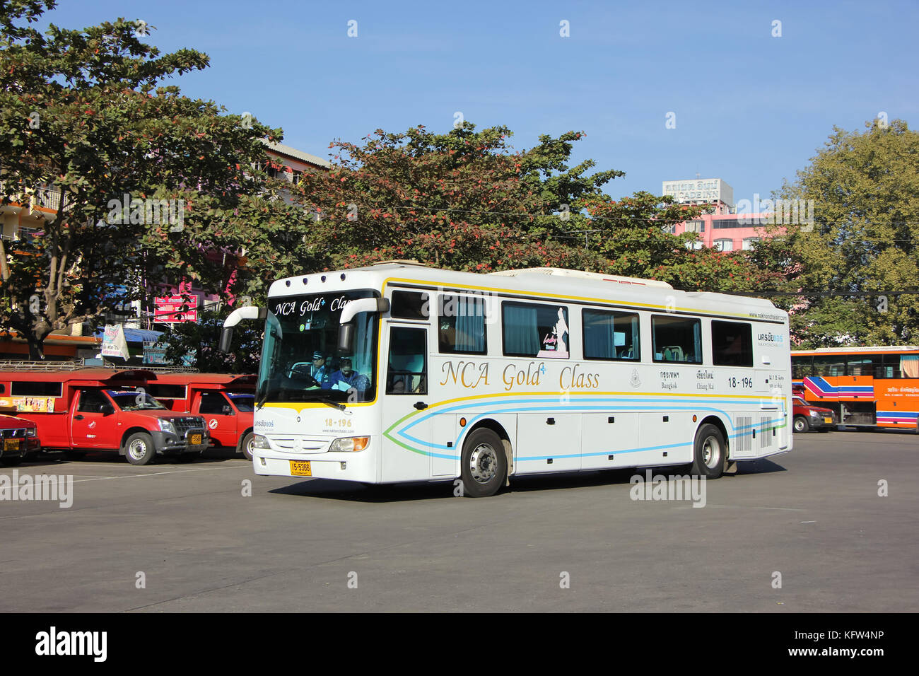 CHIANGMAI, THAILAND -JANUARY 10 2016: Mercedes benz bus of Nakhonchai ...