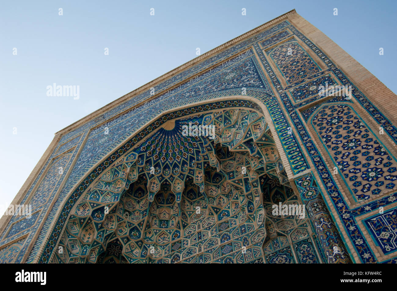 closeup of a medieval arch, view from below. ancient architecture of ...