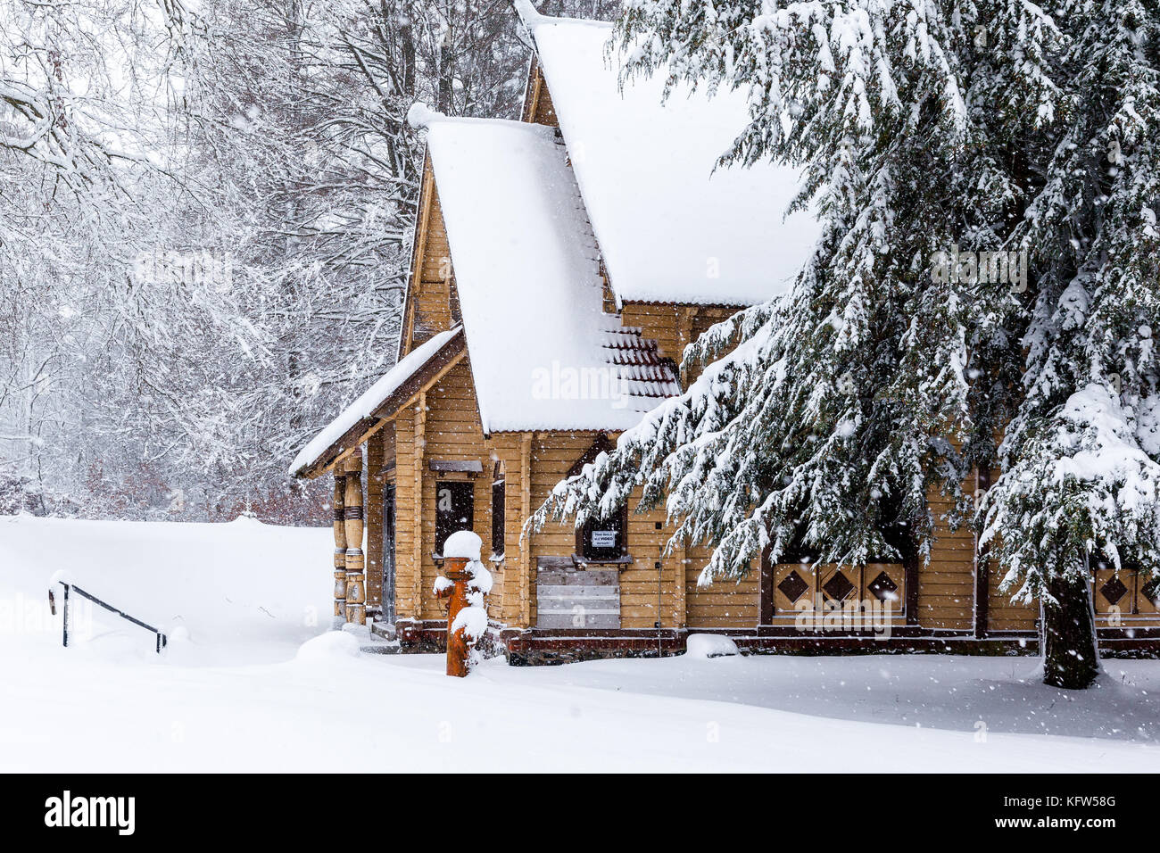 Stabkirche Stiege im Harz Winter Stock Photo - Alamy