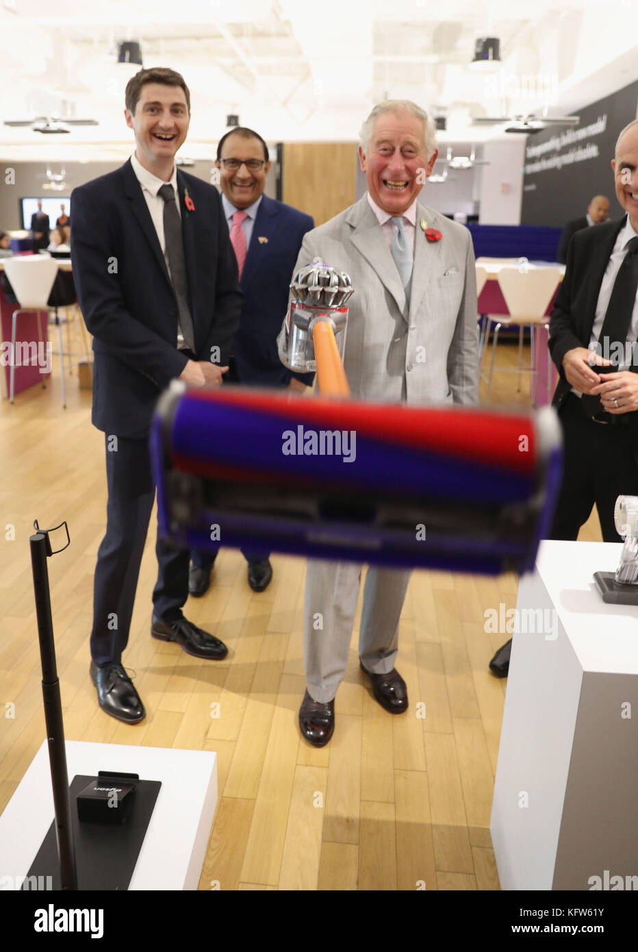 The Prince of Wales, accompanied by Dyson's Director of Global ...