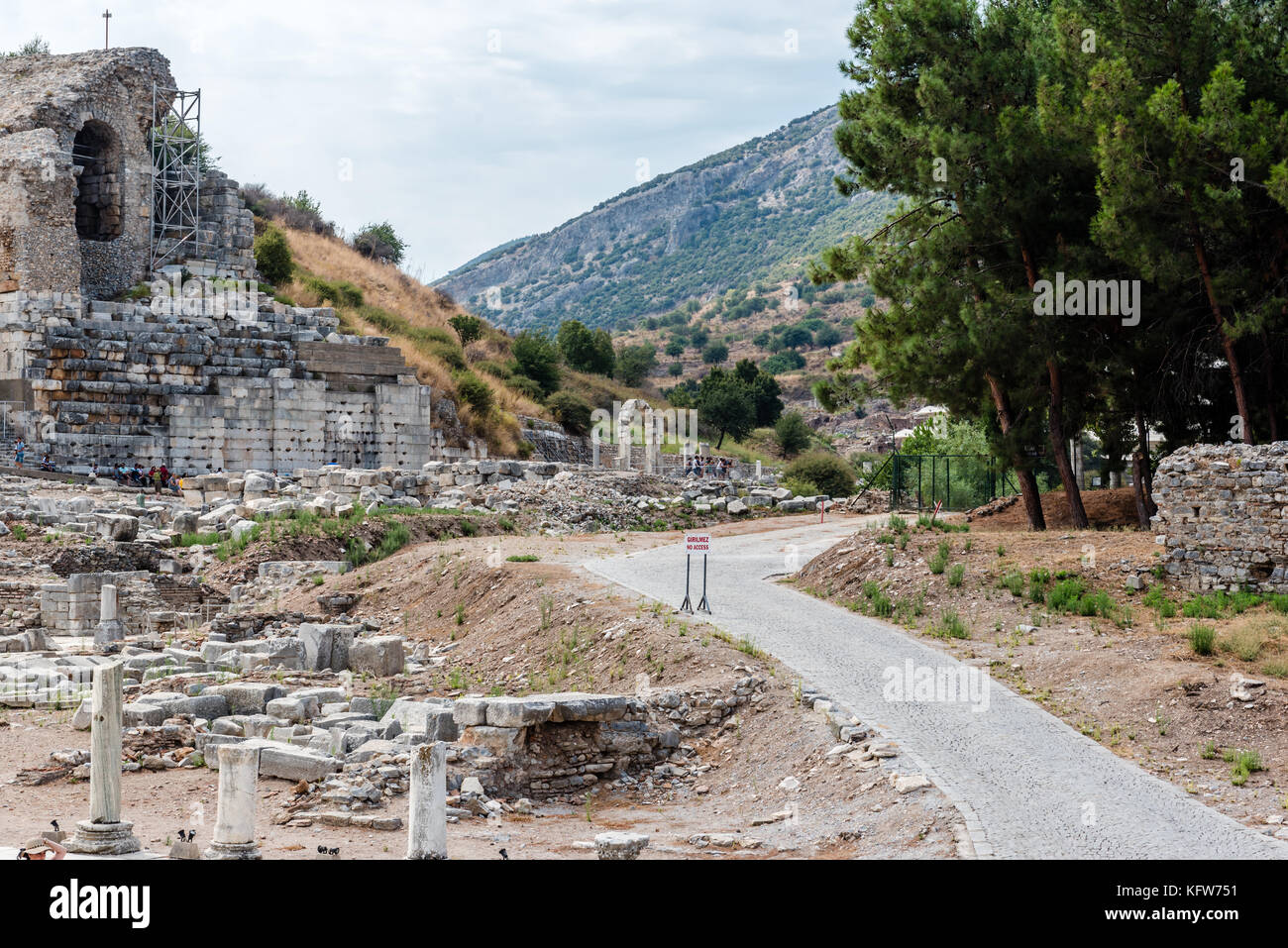 High Resolution panoramic view of Ephesus historical ancient city, in ...
