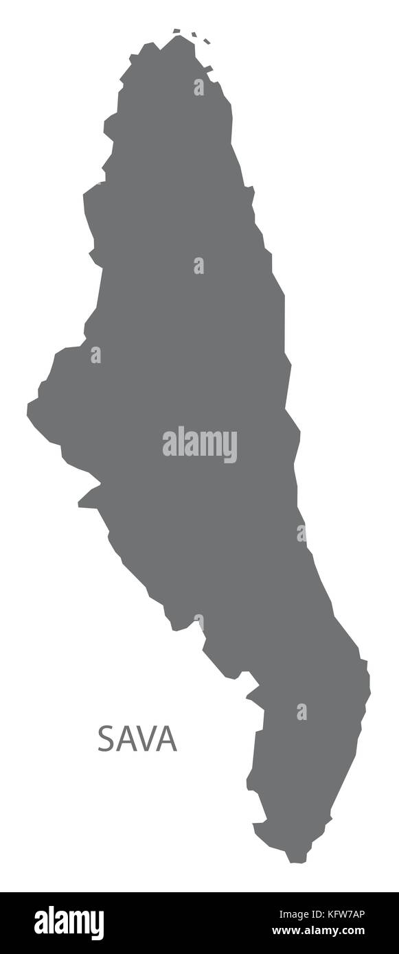 Sava region map of Madagascar grey illustration silhouette shape Stock ...