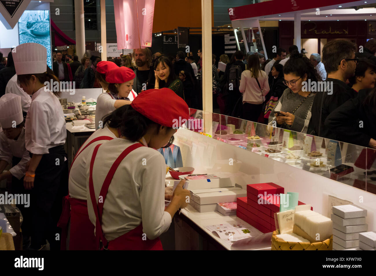 Tokyo Chocolate stand at the Salon de Chocolat exhibition, Paris ...