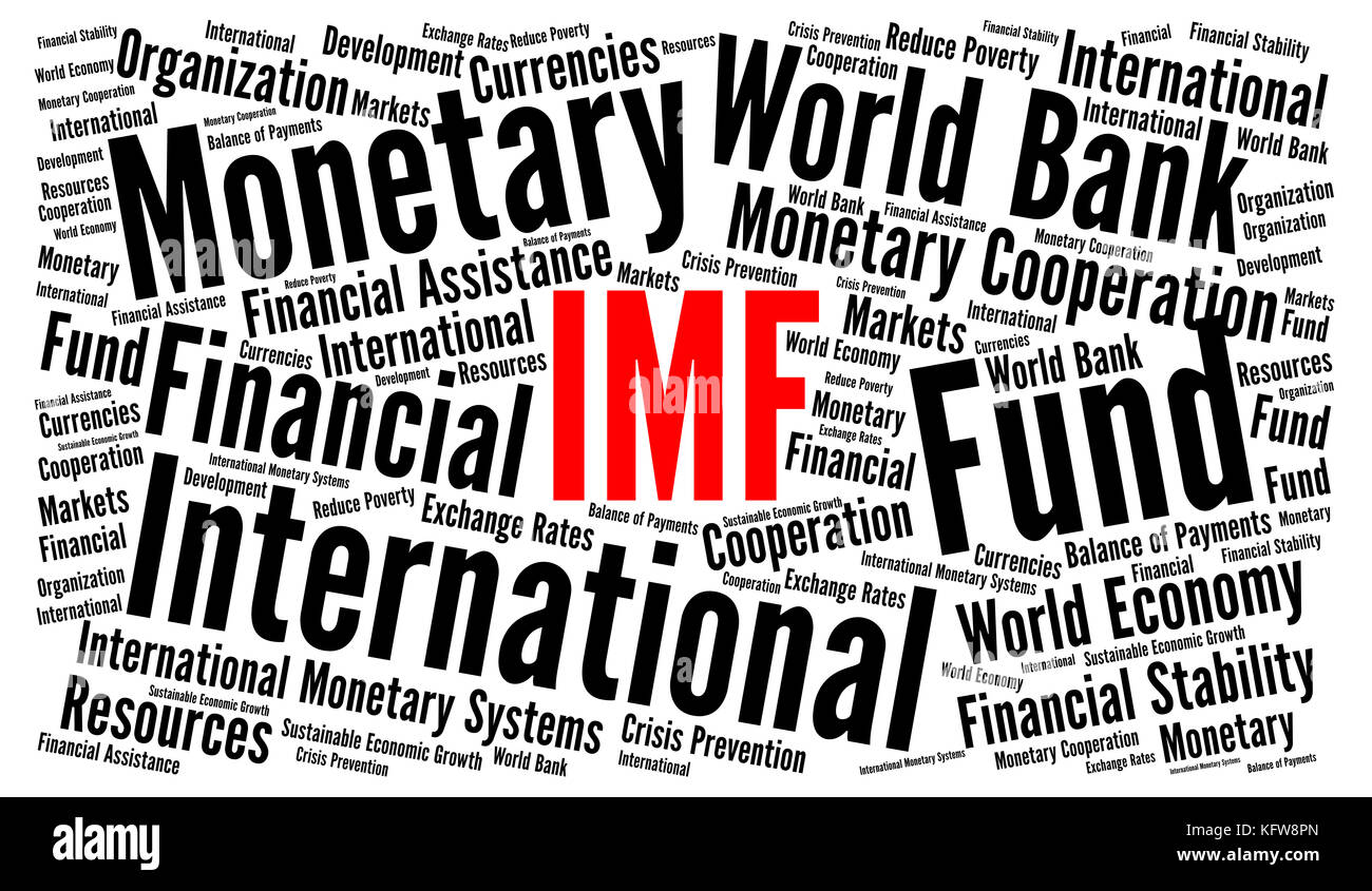 IMF word cloud concept Stock Photo - Alamy