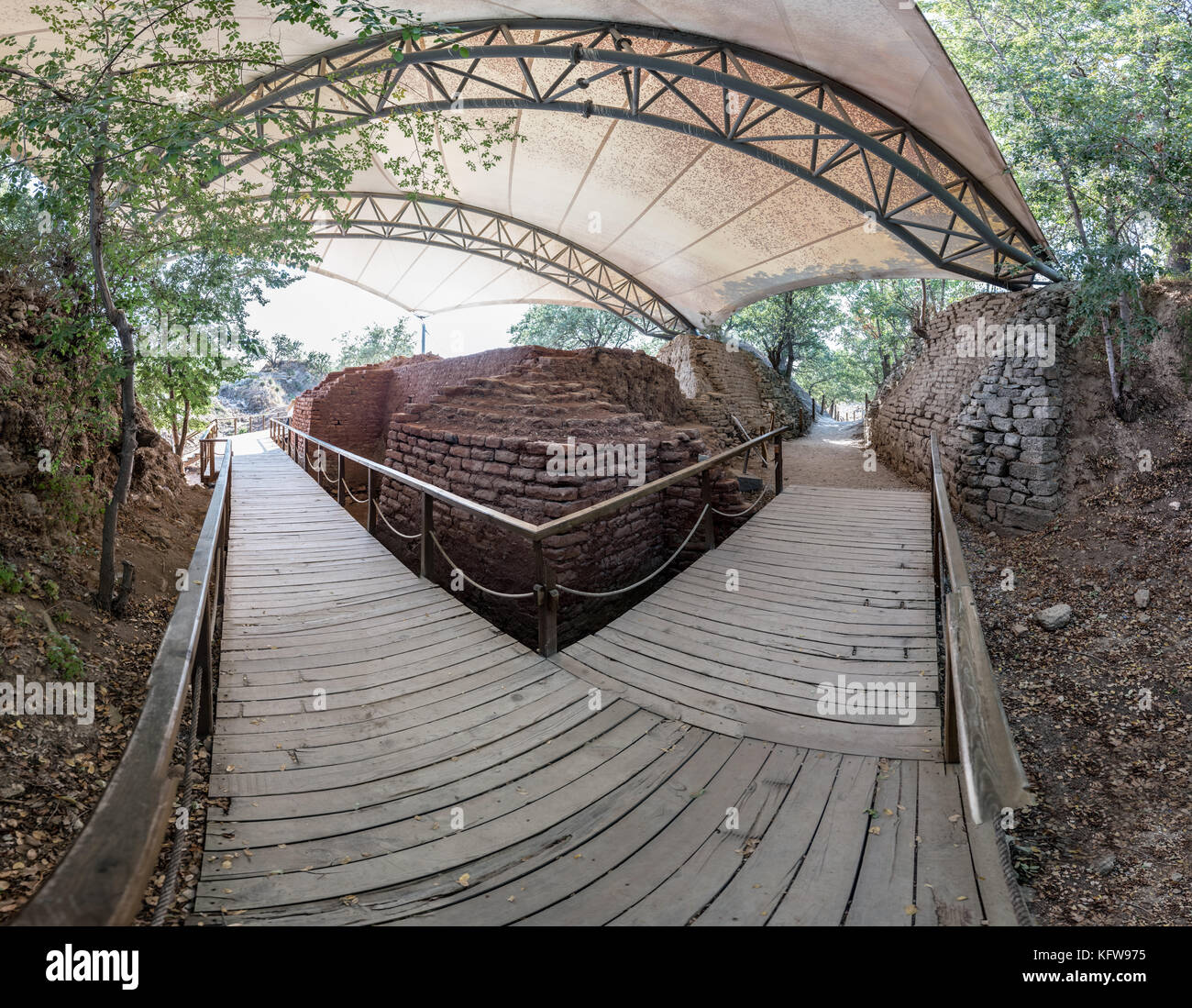 High Resolution panoramic view of Ruins of ancient legendary city of ...