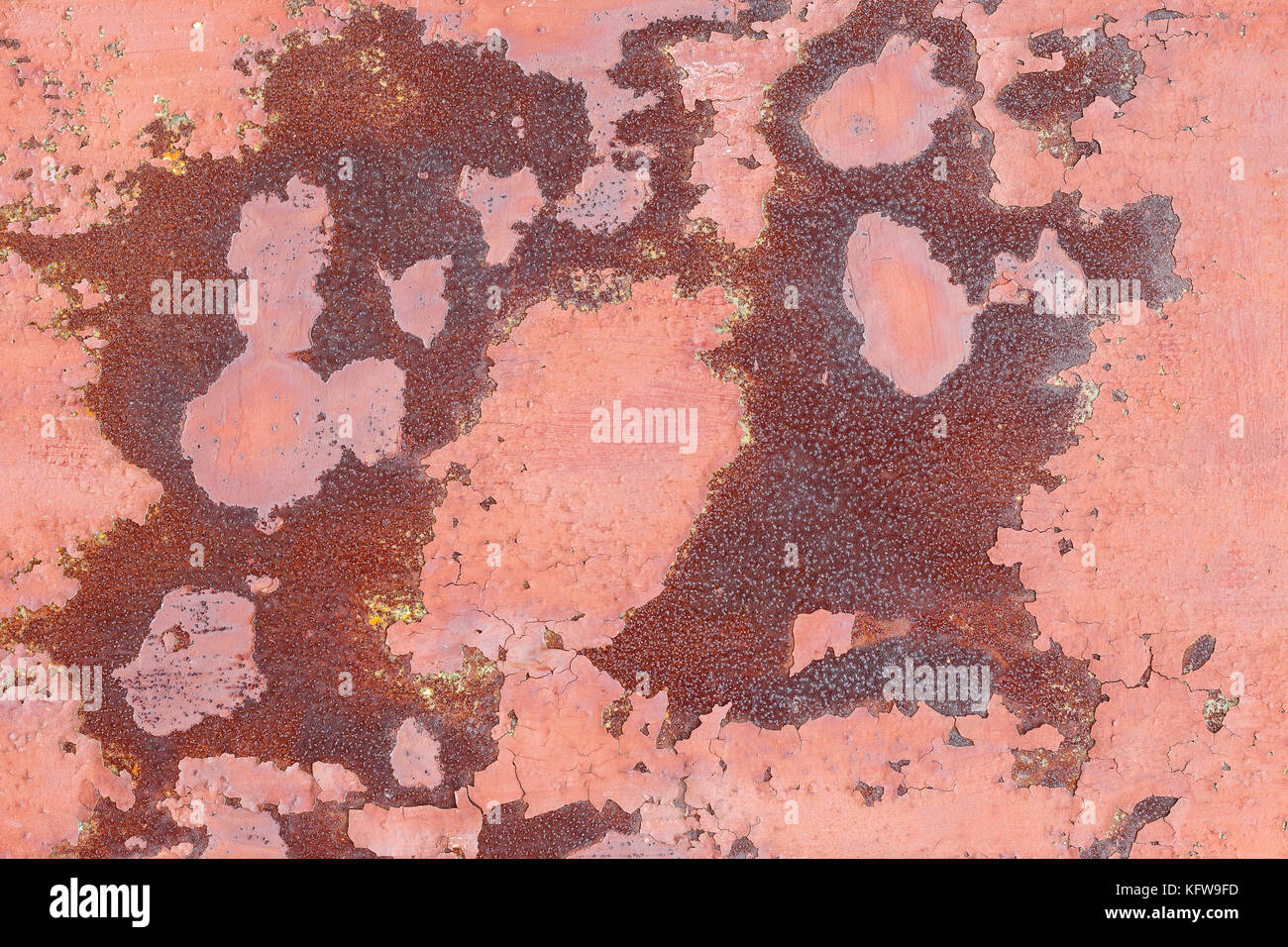 Old red painted wall with rust texture. Grunge rusted metal background ...