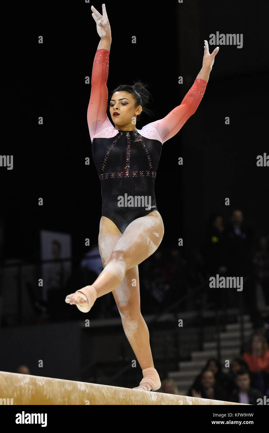 Ellie Downie of Notts Gym Club in action. 2015 European Championships ...