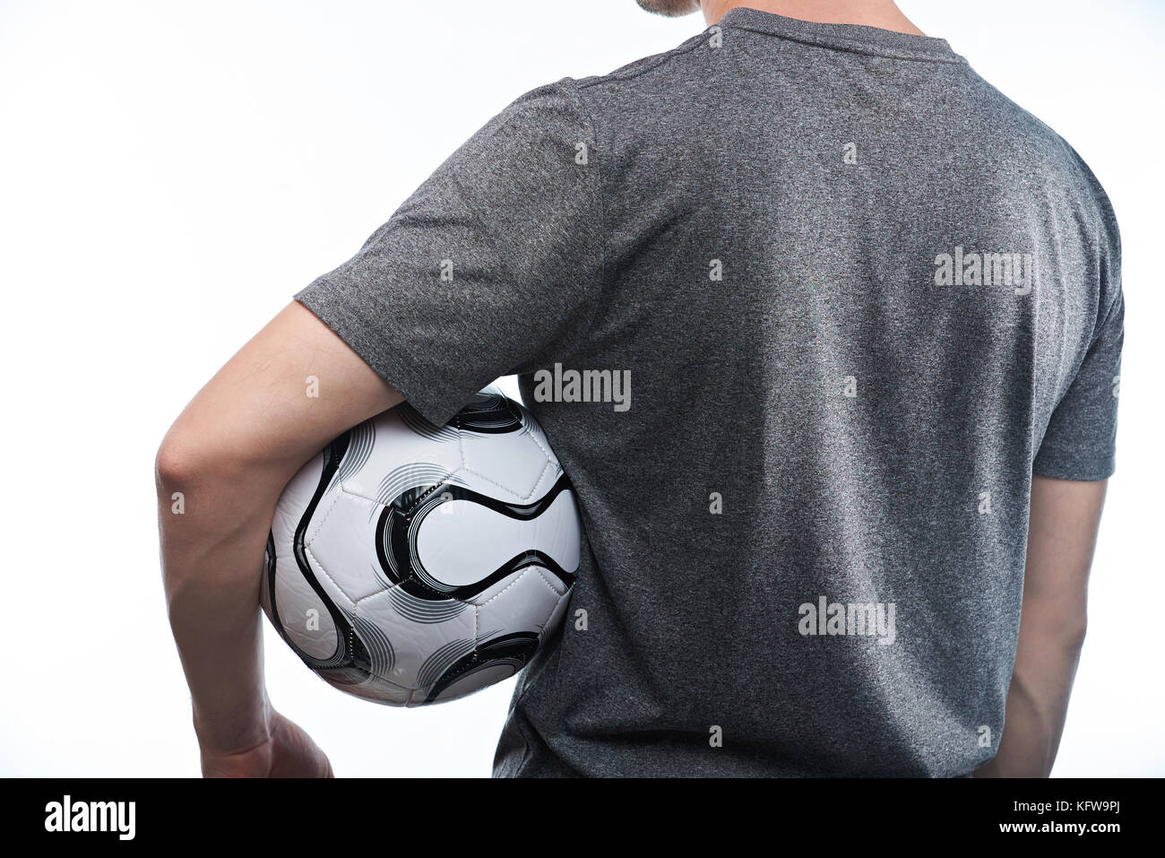 Mans hand holding soccer hi-res stock photography and images - Alamy
