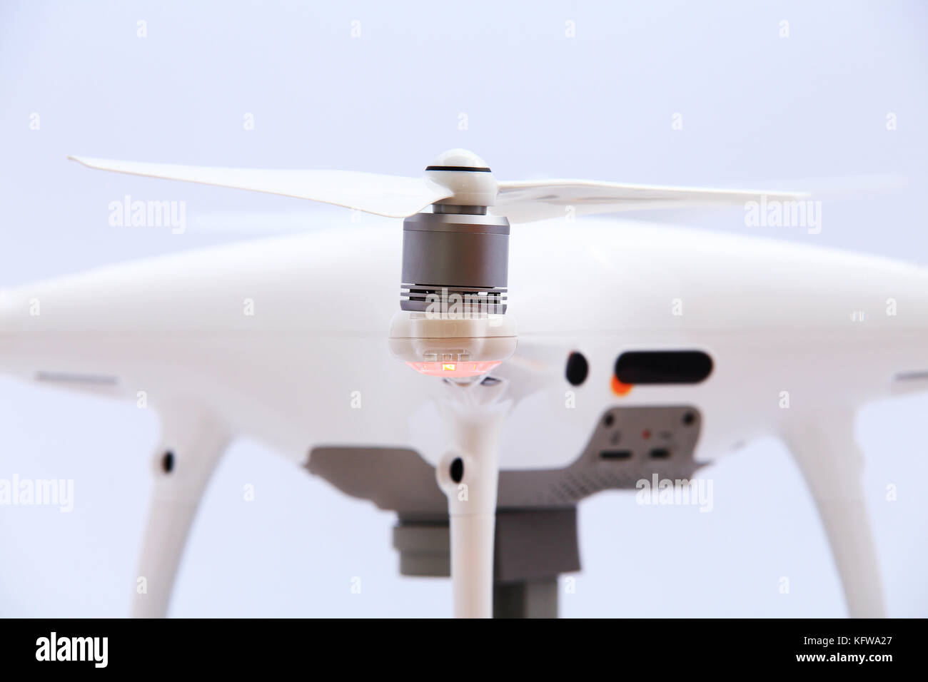 Propeller of new drone close-up isolated on white background Stock ...