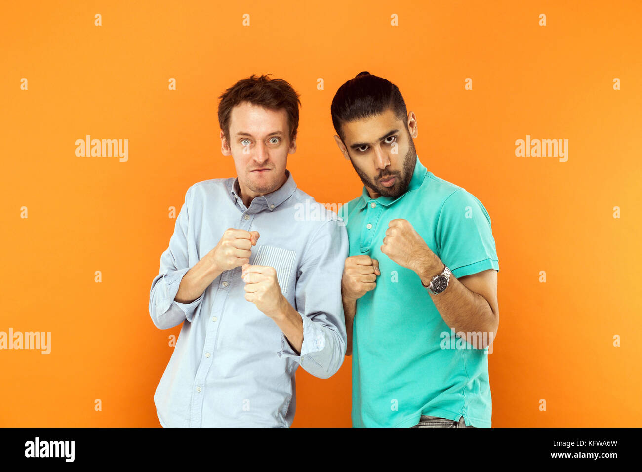 Two young male boxing friends hi-res stock photography and images - Alamy