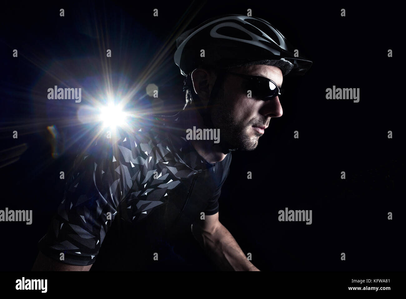 Black male cyclist hi-res stock photography and images - Alamy