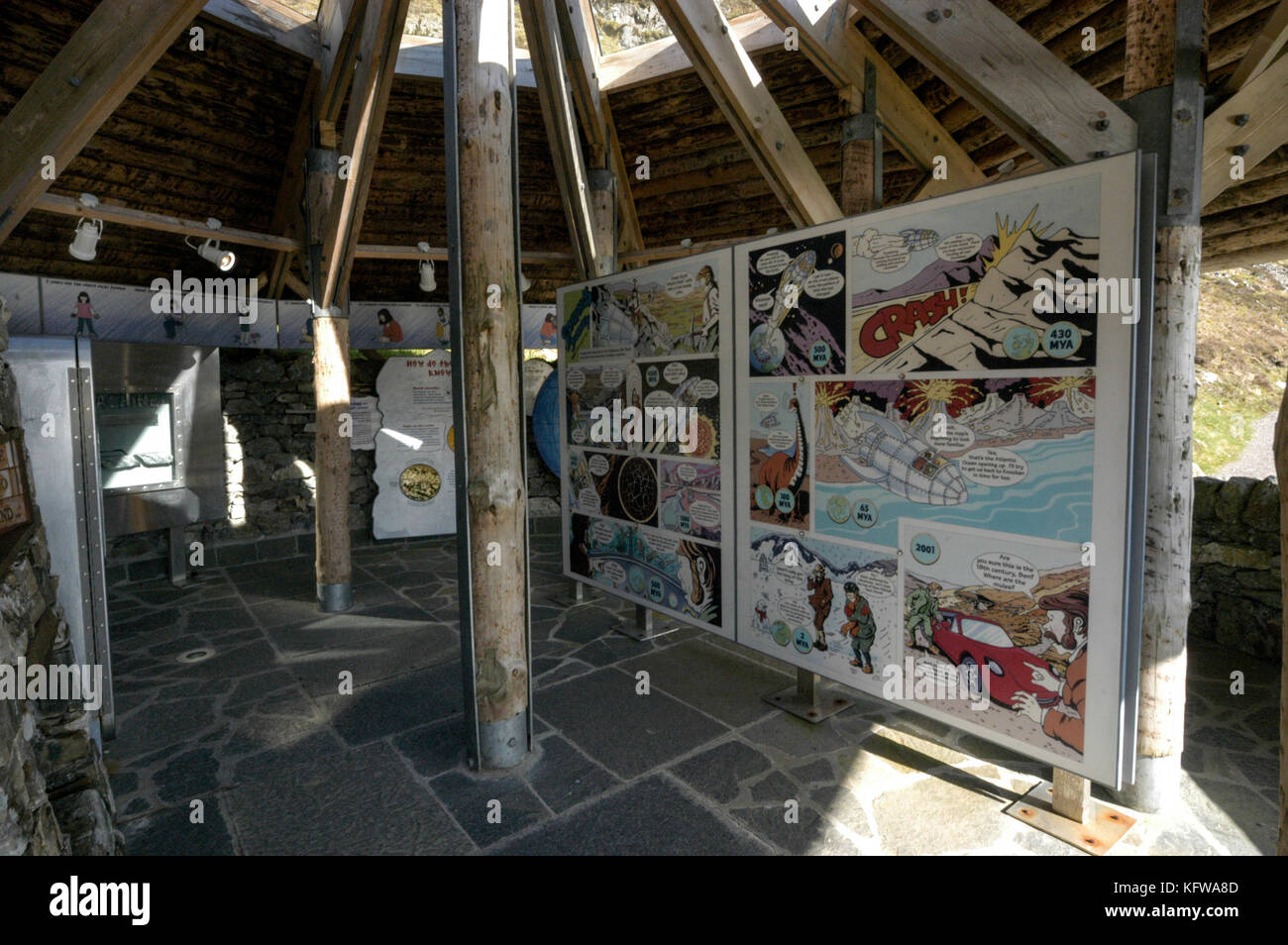 A pictorial display in a Visitor's Centre at Knockan Craig National ...