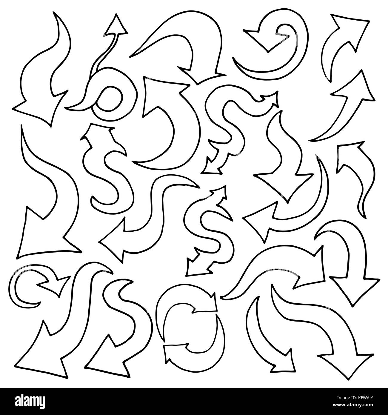 Set of Arrows and Lines. Vector illustration Stock Vector Image & Art ...