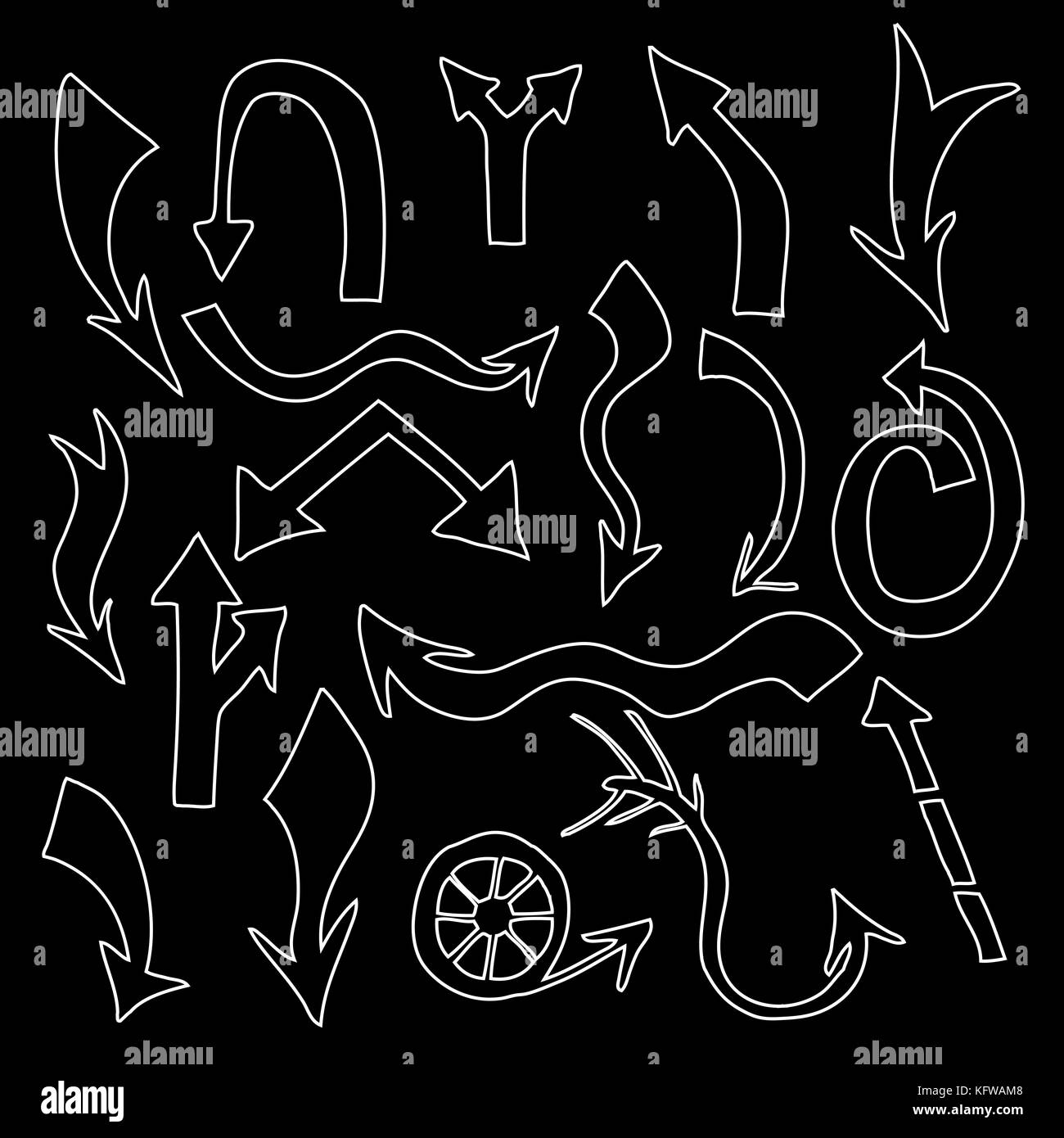 Set of Arrows and Lines. Vector illustration Stock Vector Image & Art ...