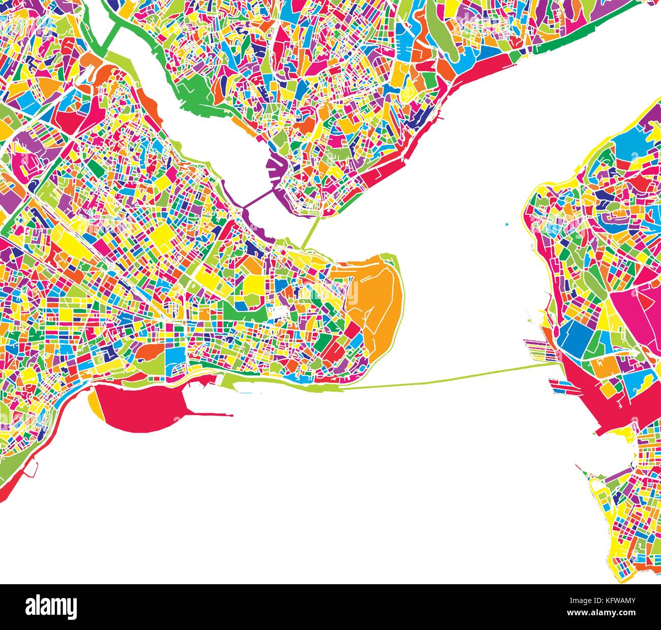 Map of istanbul Stock Vector Images - Alamy