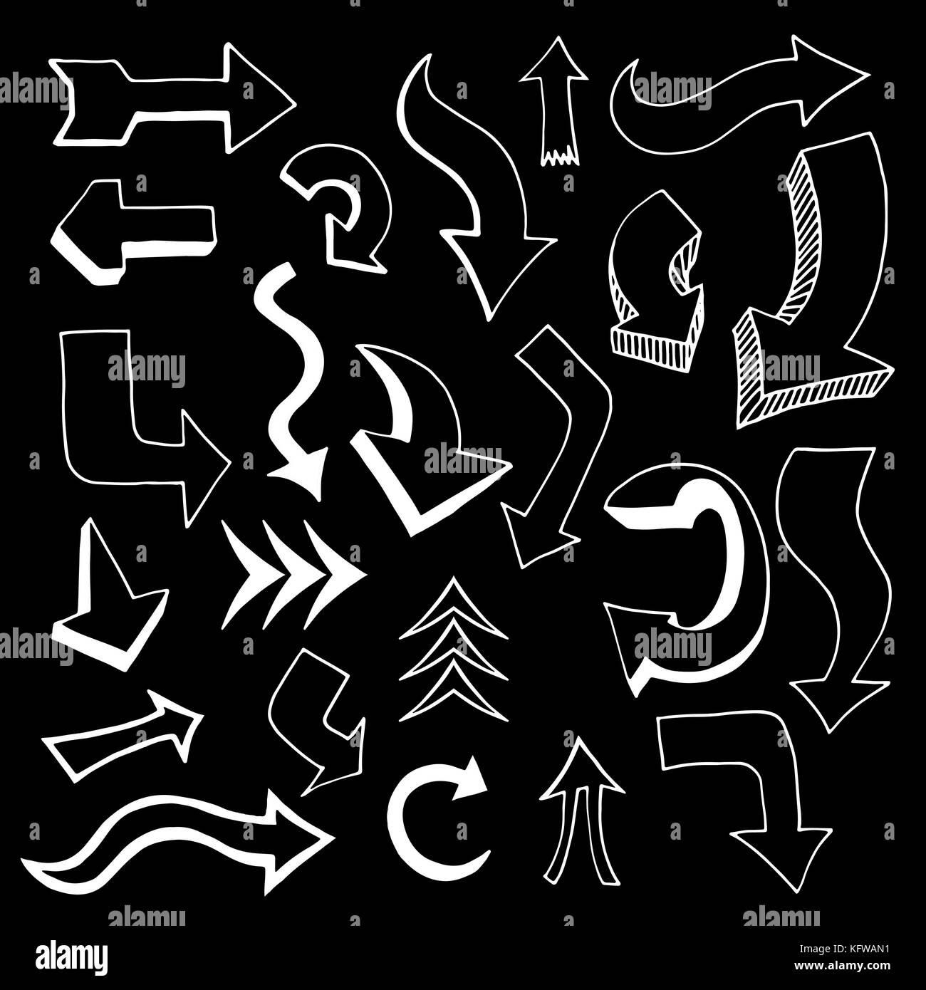 Set of Arrows and Lines. Vector illustration Stock Vector Image & Art ...