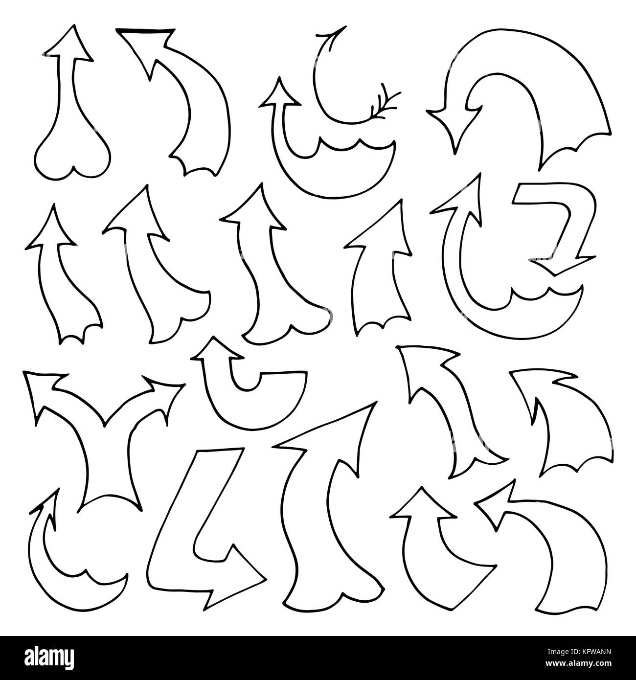 Set of Arrows and Lines. Vector illustration Stock Vector Image & Art ...