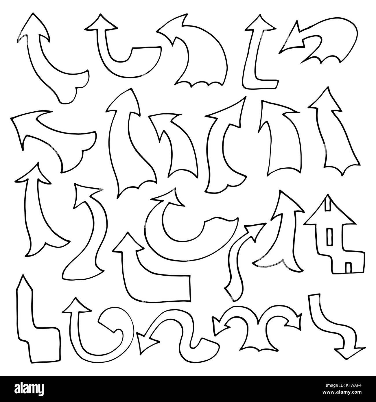 Set of Arrows and Lines. Vector illustration Stock Vector Image & Art ...