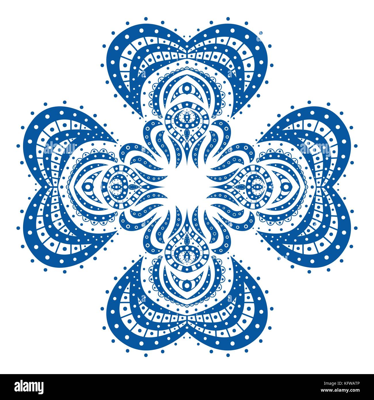 Rosette ornament. Isolated on white. Vector Illustration Stock Vector ...
