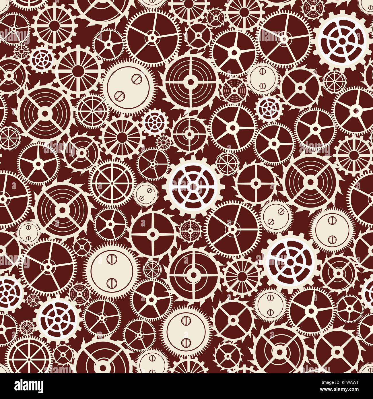 Seamless rusty cogwheel pattern. Factory background. Vector Stock ...