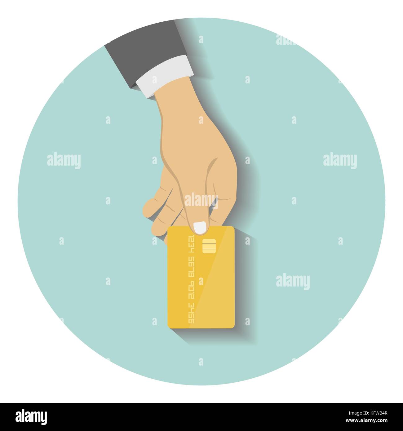 Hand paying order credit card Cut Out Stock Images & Pictures - Alamy