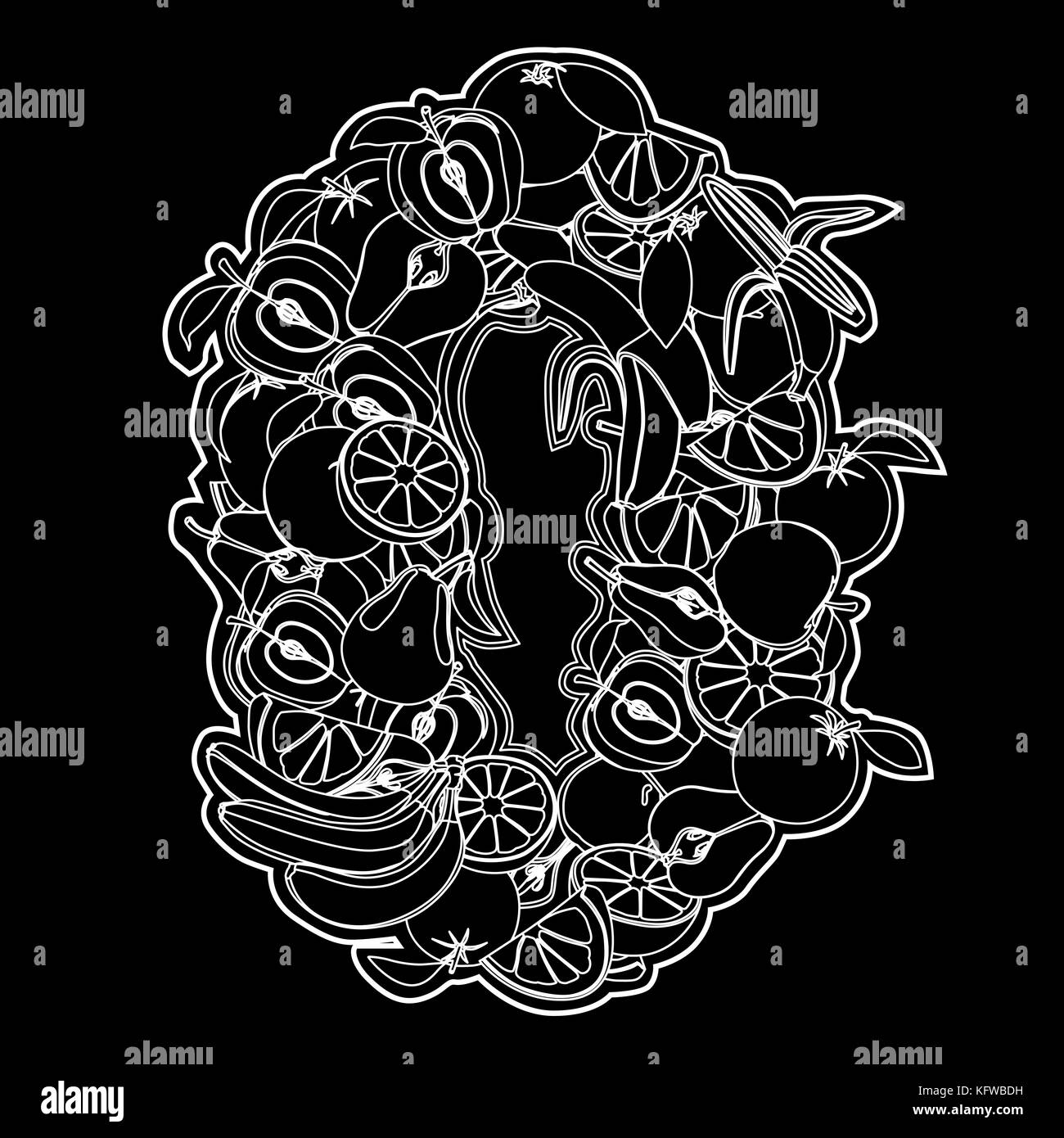 Digit number 0 vector Black and White Stock Photos & Images - Alamy