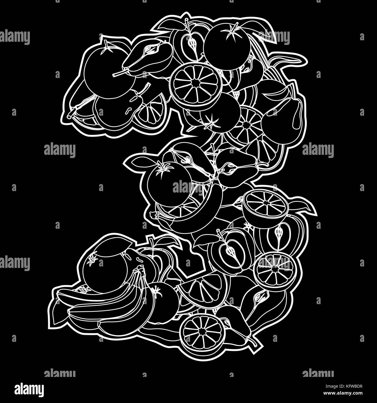 Number three in form Stock Vector Images - Alamy