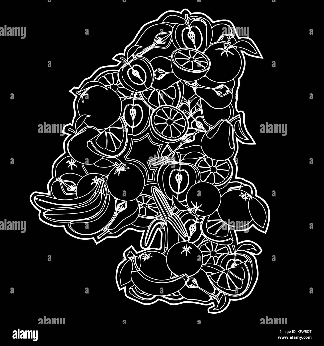 Number four alphabet in Stock Vector Images - Alamy