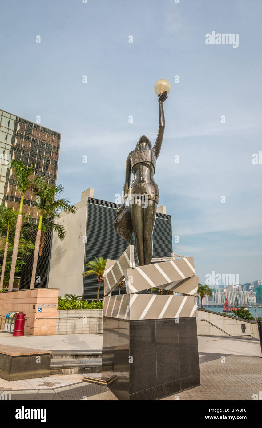 Movie Statue in HongKong Stock Photo - Alamy